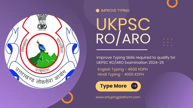 UKPSC RO/ ARO Recruitment 2024-25 Typing Skill Test English and Hindi ...