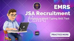 EMRS Junior Secretariat Assistant (JSA) Skill Test 2025 English & Hindi ...