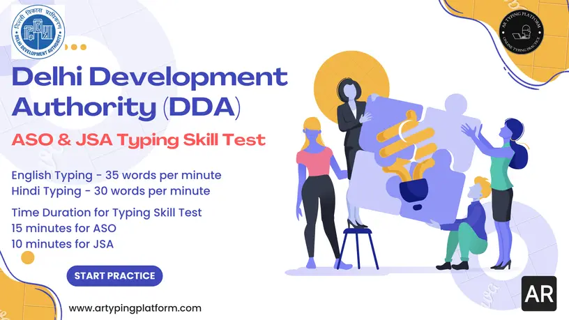 Delhi Development Authority (DDA) ASO/ JSA Typing Exam 2025 Typing ...