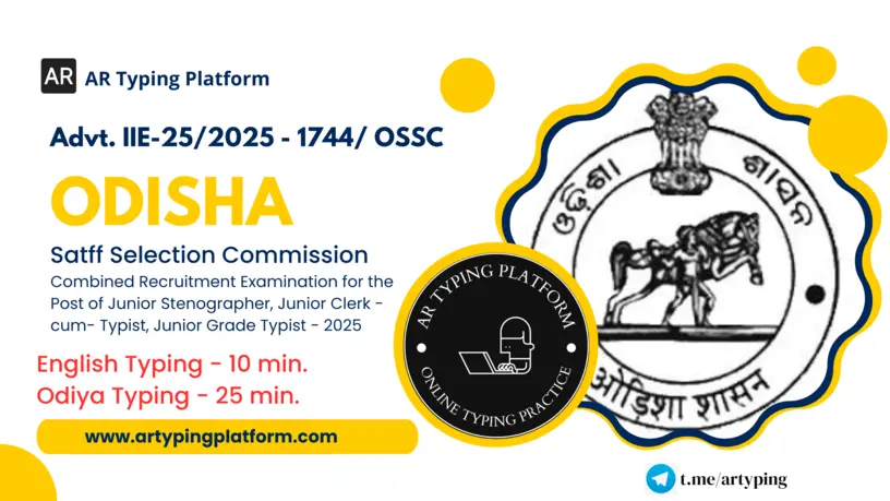 Odisha Staff Selection Commission (OSSC) Junior Stenographer & Junior ...